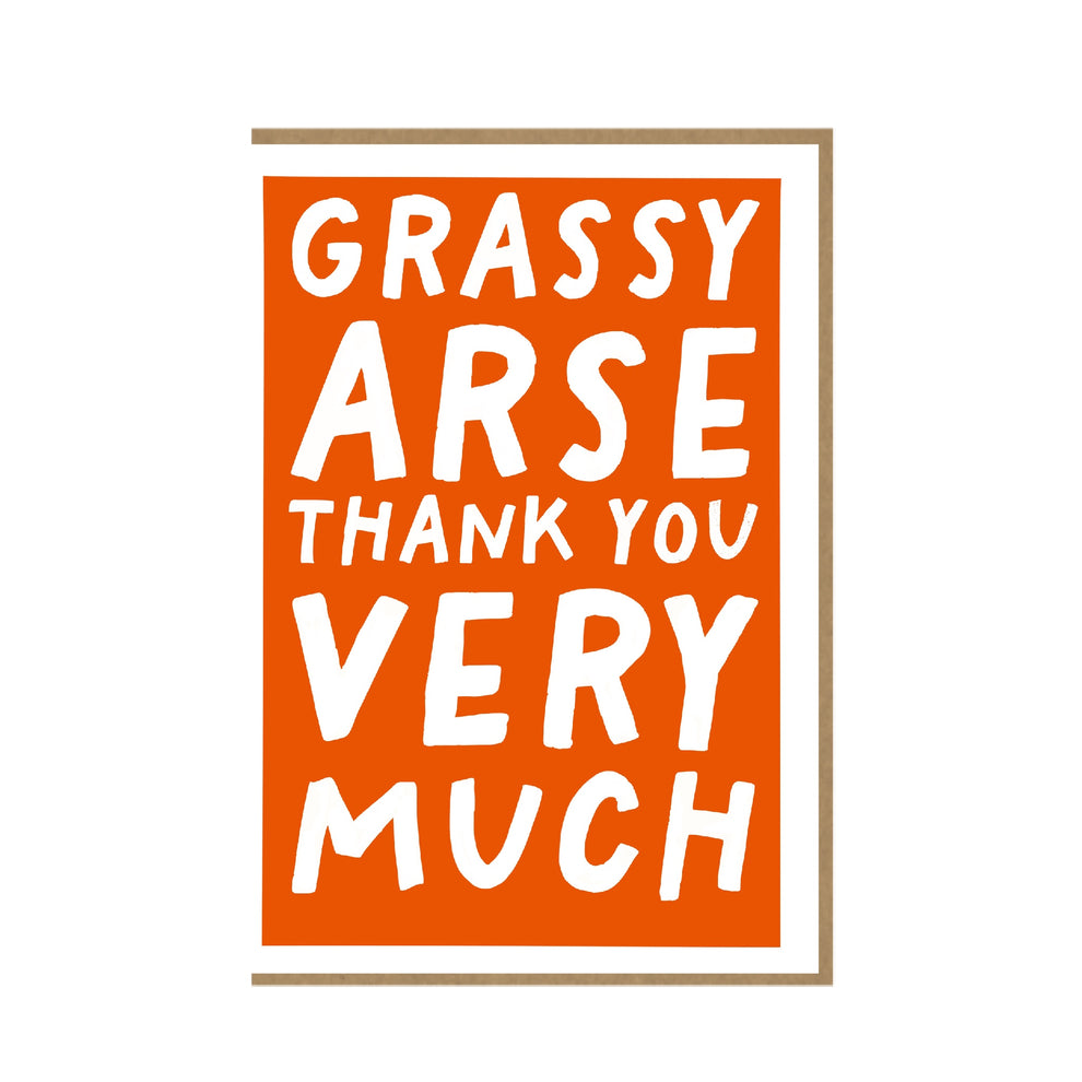 Grassy Arse - funny thank you card